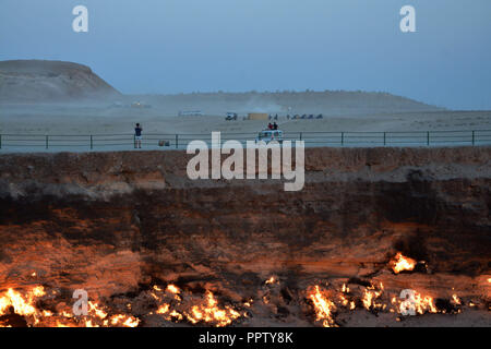 Derweze, Turkmenistan. 28th Sep, 2018. The Darvaza gas crater, known ...