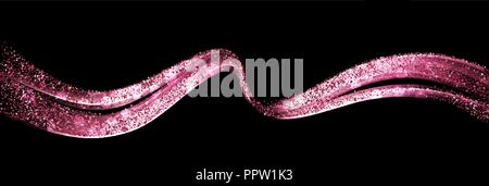 Abstract magenta and pink color wave design background vector Stock ...