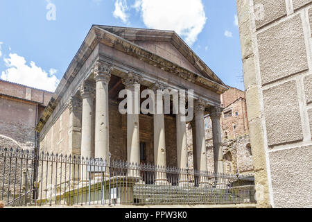 Roman temple of Vic, Spain. The building dates from the early 2nd ...