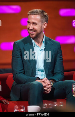 Ryan Gosling during filming of the Graham Norton Show at The London ...