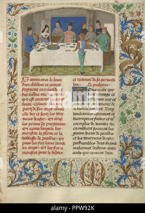 Tondal Suffers a Seizure at Dinner 1475 by Simon Marmion Stock Photo ...