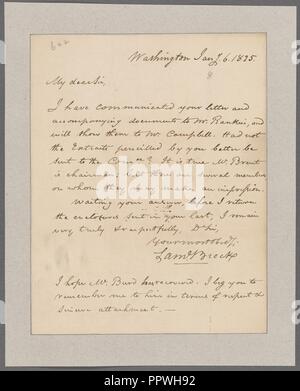 Breck, Samuel. Washington. To Daniel W. Cone Stock Photo - Alamy