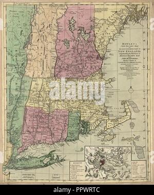 A map of the most inhabited part of New England, containing the ...