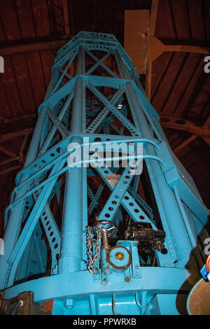 Mount Wilson telescope. The 60-inch (1.52 metre) telescope, seen from ...
