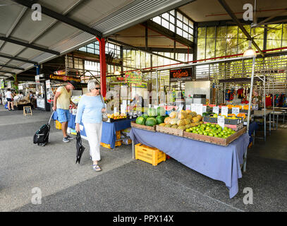 Fruit stalls at the popular Rusty's Market on Sheridan Street, Cairns ...