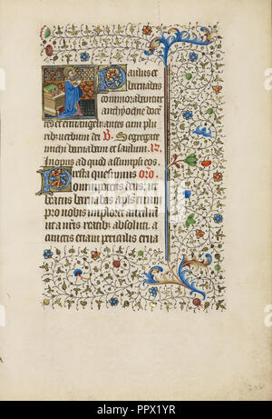Saint Barnabas Reading from a Book. Workshop of the Bedford Master ...