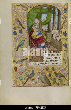 Saint Nicholas Rescuing Three Youths from a Tub; Arenberg Hours, early ...