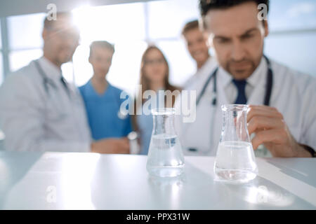 transparent bulb close-up, laboratory Stock Photo - Alamy