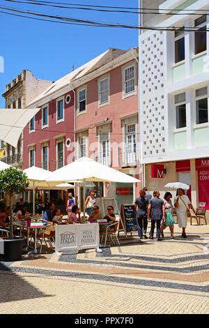 Faro city centre shopping Stock Photo - Alamy