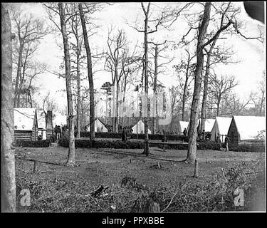 A historical image of a field hospital at Brandy Station, Virginia ...