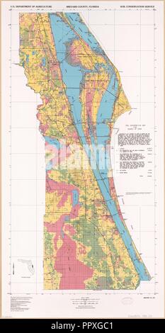 Brevard County, Florida - soil interpretive map of soil drainage and ...