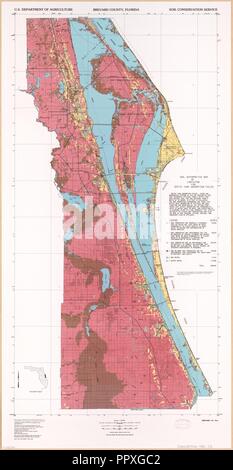 Brevard County, Florida - soil interpretive map of soil drainage and ...