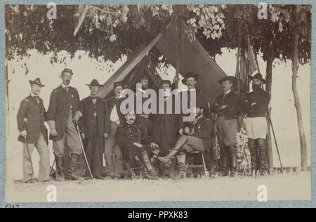 Brig. General J. H. Ledlie and staff Stock Photo - Alamy