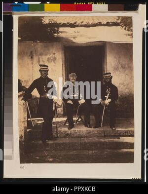 Brigadier General Lockyer & two of his staff Stock Photo - Alamy