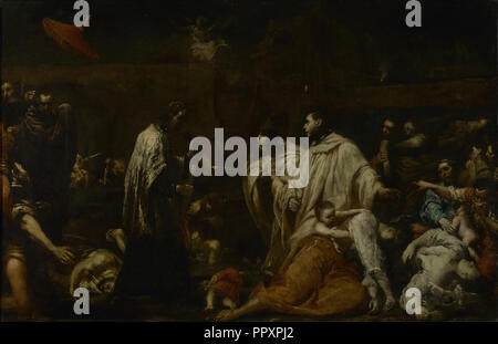 Bernard Tolomei and the Plague in Siena, Giuseppe Maria Crespi (Italian ...