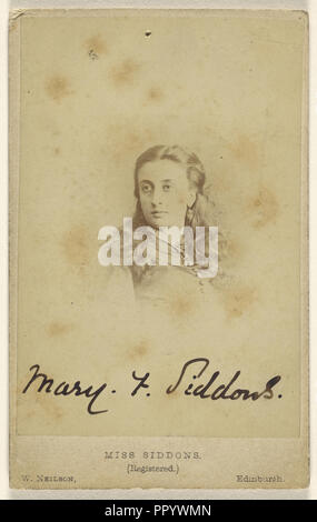 Miss Mary F. Siddons, W. Neilson (Scottish, active Edinburgh, Scotland ...