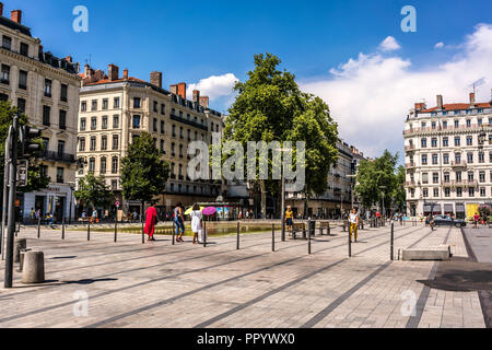 the Main square in Lyon city in France called Place Bellecour is the ...