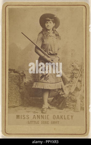 Miss Annie Oakley (Little Sure Shot), American, about 1885, Albumen ...