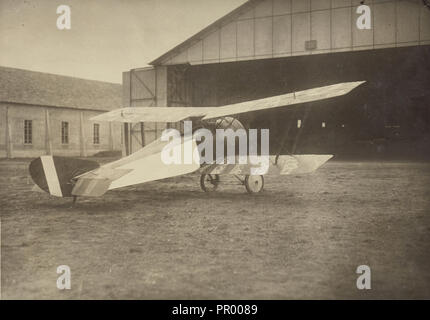 Back view of a Hanriot HD 1 airplane. Fédèle Azari (Italian, 1895 ...