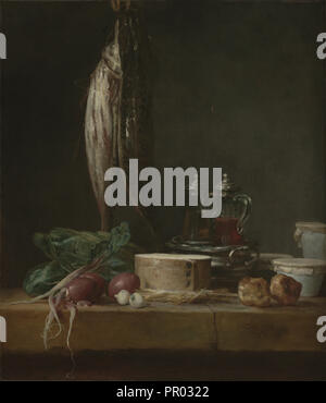 Still Life with Fish and Vegetables (1769), Painting by Jean-Baptiste ...