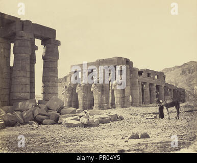 The Ramesseum of El-Kurneh. Thebes. Second view. Francis Frith (English ...