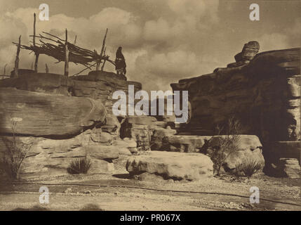 Figure on Rocks with Shelter. Frederick I. Monsen (American, 1865 ...