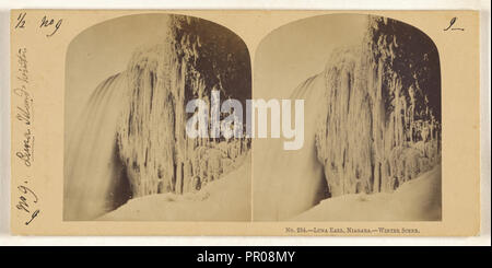 Luna Fall, Niagara. Winter Scene, Canadian, about 1863, Albumen silver ...