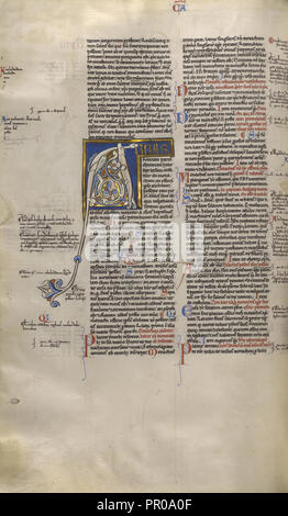 Inhabited Initial H, Sens (or), France, about 1170 - 1180, Tempera ...