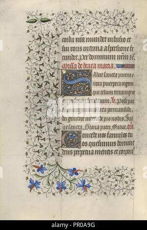 Decorated Initial D; Paris, France; about 1415 - 1420; Tempera colors ...