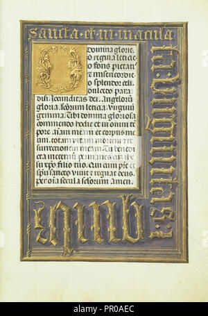 Decorated Text Page, Ghent, Belgium, about 1510 - 1520, Tempera colors ...