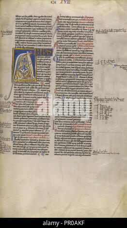 Inhabited Initial C, Paris, France, about 1170 - 1180, Tempera colors ...