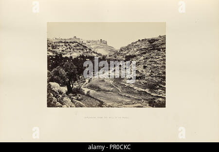 Jerusalem, from the Well of En-Rogel. Francis Frith (English, 1822 ...