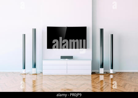 3d interior with multimedia media system setup Stock Photo - Alamy