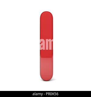 3d red, shiny letter on white background Stock Photo - Alamy