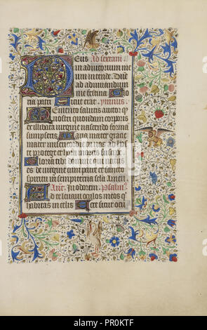 Decorated Text Page, Bruges, Belgium, about 1510 - 1520, Tempera colors ...