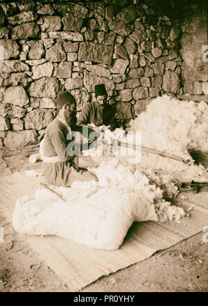 Jews carding cotton 1900 Middle East. Reimagined by Gibon. Classic art ...