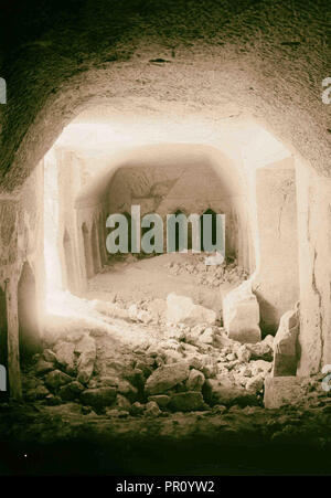 Southern Palestine. Tomb of Beit Jibrin after clearing Stock Photo - Alamy