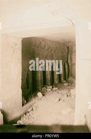 Southern Palestine. Loculi on left of main chamber of tomb [Beit Jibrin ...