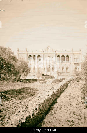 Jerusalem British homes, embassy 1898, Israel Stock Photo - Alamy