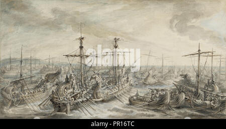 The Roman Fleet Victorious over the Carthaginians at the Battle of Cape ...