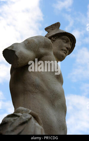 Veneto, Italy. Statue of a classical god (probably Plutus, son of ...