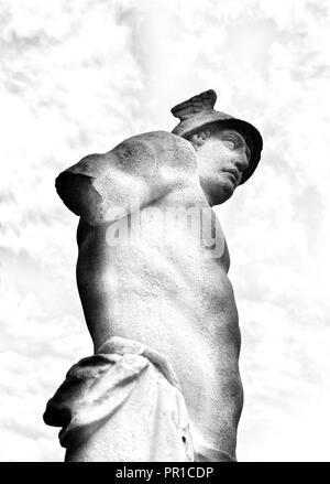 Veneto, Italy. Statue of a classical god (probably Plutus, son of ...