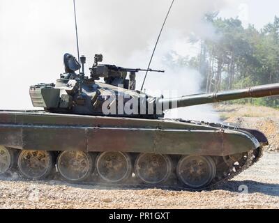 Slovenian armed forces M84 tank driving demonstration in Pivka Slovenia ...