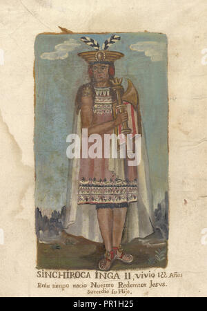 Portraits of Inca kings and an Inca queen, oil on vellum, not before ...