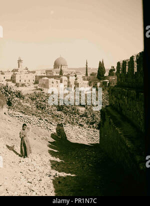 Temple area from Mt. Zion. 1898, Jerusalem, Israel Stock Photo - Alamy