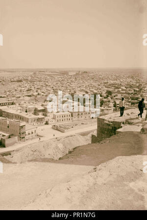 Bird's-eye view of city, possibly Aleppo. 1898, Syria, Aleppo Stock ...