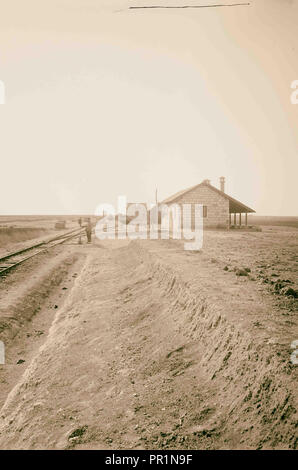 Railroad station. 1898, Middle East Stock Photo - Alamy