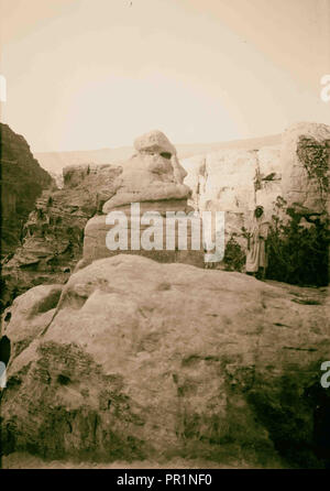 Tombs with snake, Petra. 1898, Jordan, Petra (Extinct city). Reimagined ...