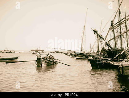Jaffa (Joppa) and environs. The harbor. 1898, Israel, Tel Aviv ...