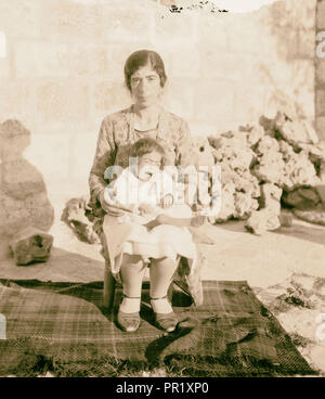 The photograph shows the Anna Spafford Baby Home in Jerusalem, an ...